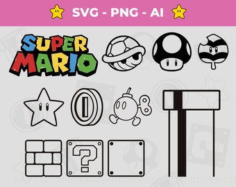 Mario SVG Instant Download Svg Png Dxf Cricut (Instant Download) - Etsy