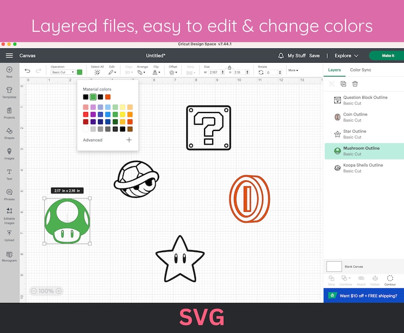 Mario SVG Pack: Cricut & Silhouette Cut Files (digital Download) - Etsy