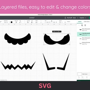 Mario Moustache SVG: Wario, Waluigi, Luigi Cut Files (digital Download ...