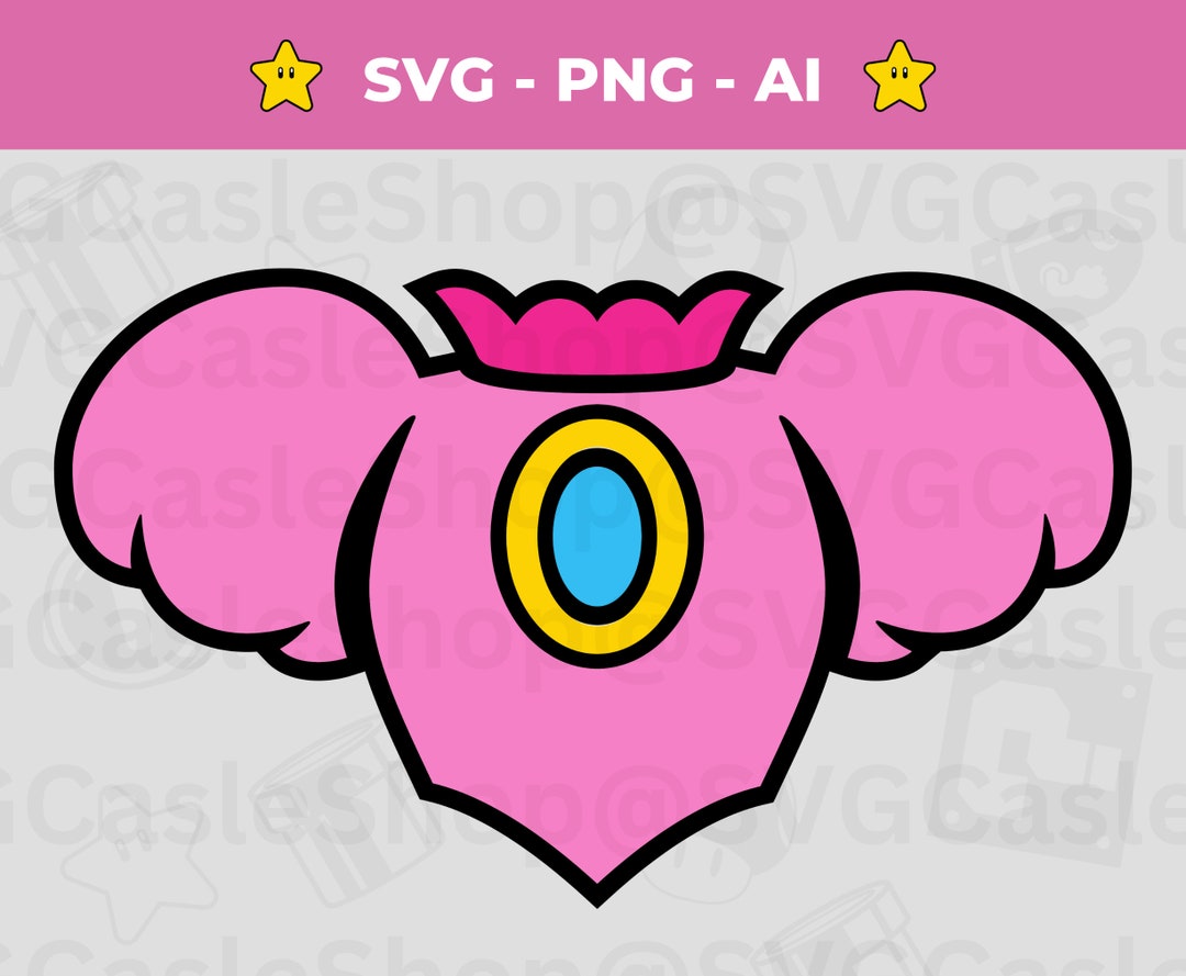Digital Princess Peach Costume SVG - A Royal Birthday Gift for Kids ...