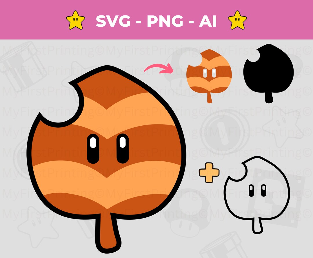 Super Leaf SVG PNG Vector Cut File Bundle - Raccoon Leaf SVG Design ...