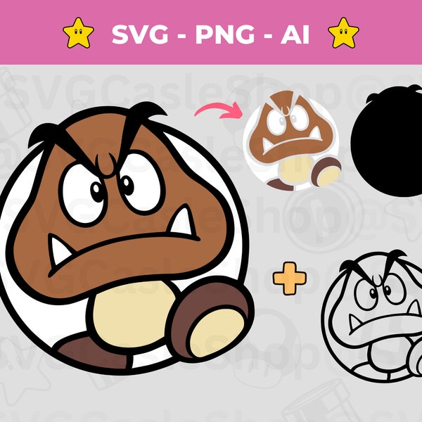 Goomba Svg - Etsy