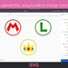 Mario, Luigi, and Princess Peach Logo SVG - Instant Download for ...
