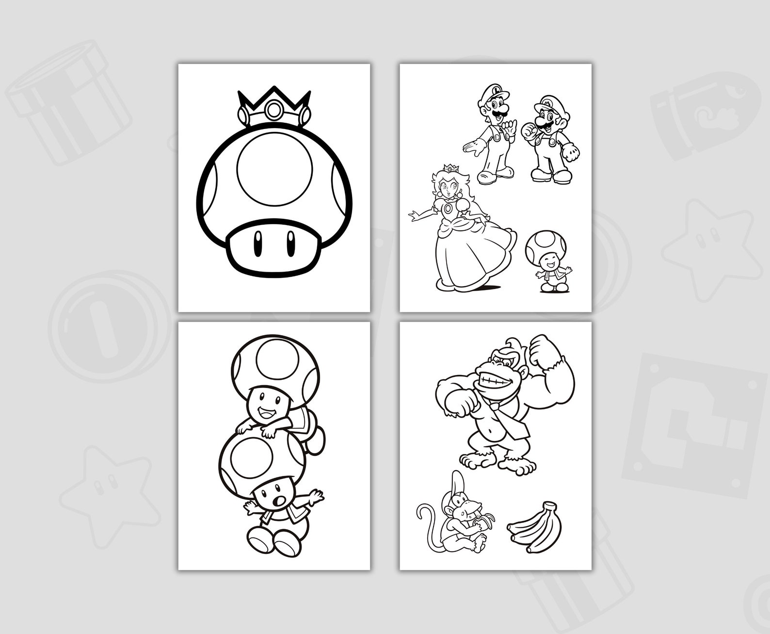 20 Mario Coloring Pages for Kids: Super Mario Birthday Party Activities ...