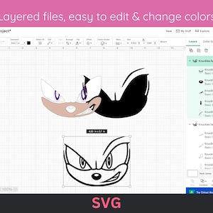 Knuckles Face Layered SVG - Craft Sonic-inspired Masterpieces - Sonic ...