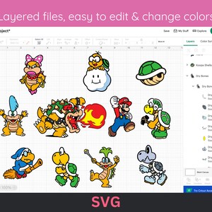 Mario & Koopas SVG Bundle: Super Mario Clipart (digital Download) - Etsy