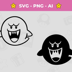 Super Mario Ghost SVG Boo SVG Instant Download for - Etsy Canada