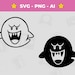 Super Mario Ghost SVG - Boo SVG - Instant Download for Nintendo Fans ...