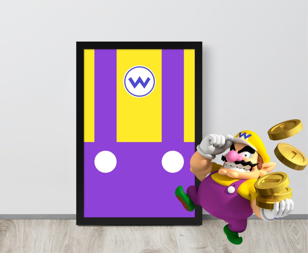 Wario Mario PNG Artwork for Game Room Wall Art – Iconic Suspender ...