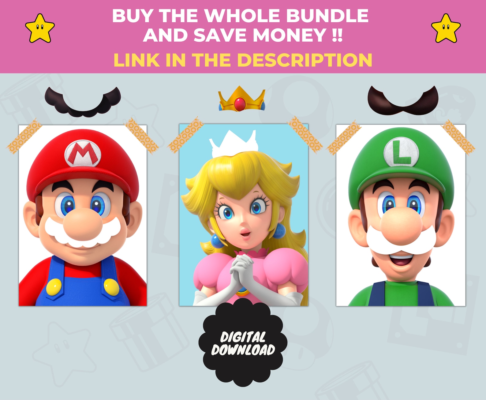 Printable Pin the Crown on Princess Peach Game - Princess Peach ...