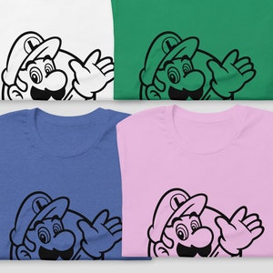 Luigi Outline SVG - Perfect for Creative Crafts - Super Mario PNG ...