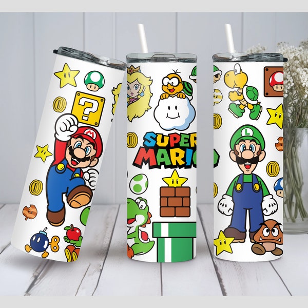 Super Mario Bros 20oz Tumbler Wrap - Etsy