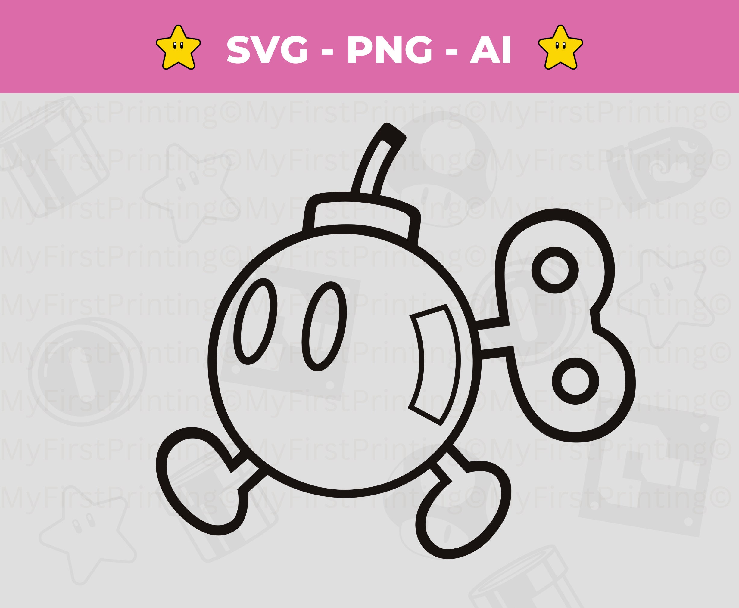 Plantilla De Bomba De Super Mario