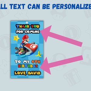 Printable Mario Party Tag Label Personalised Bag Stickers Super ...