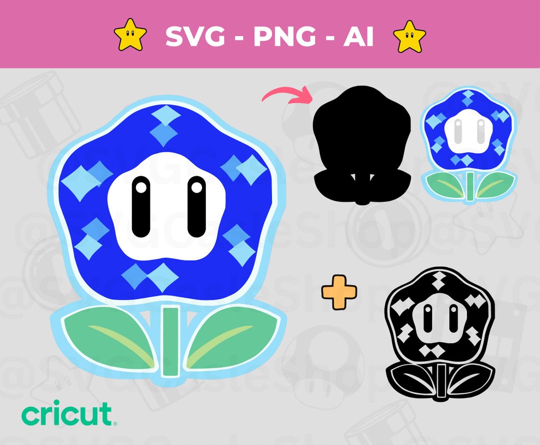 Super Mario Wonder Flower SVG PNG: Gamer Fan Art (digital Download) - Etsy