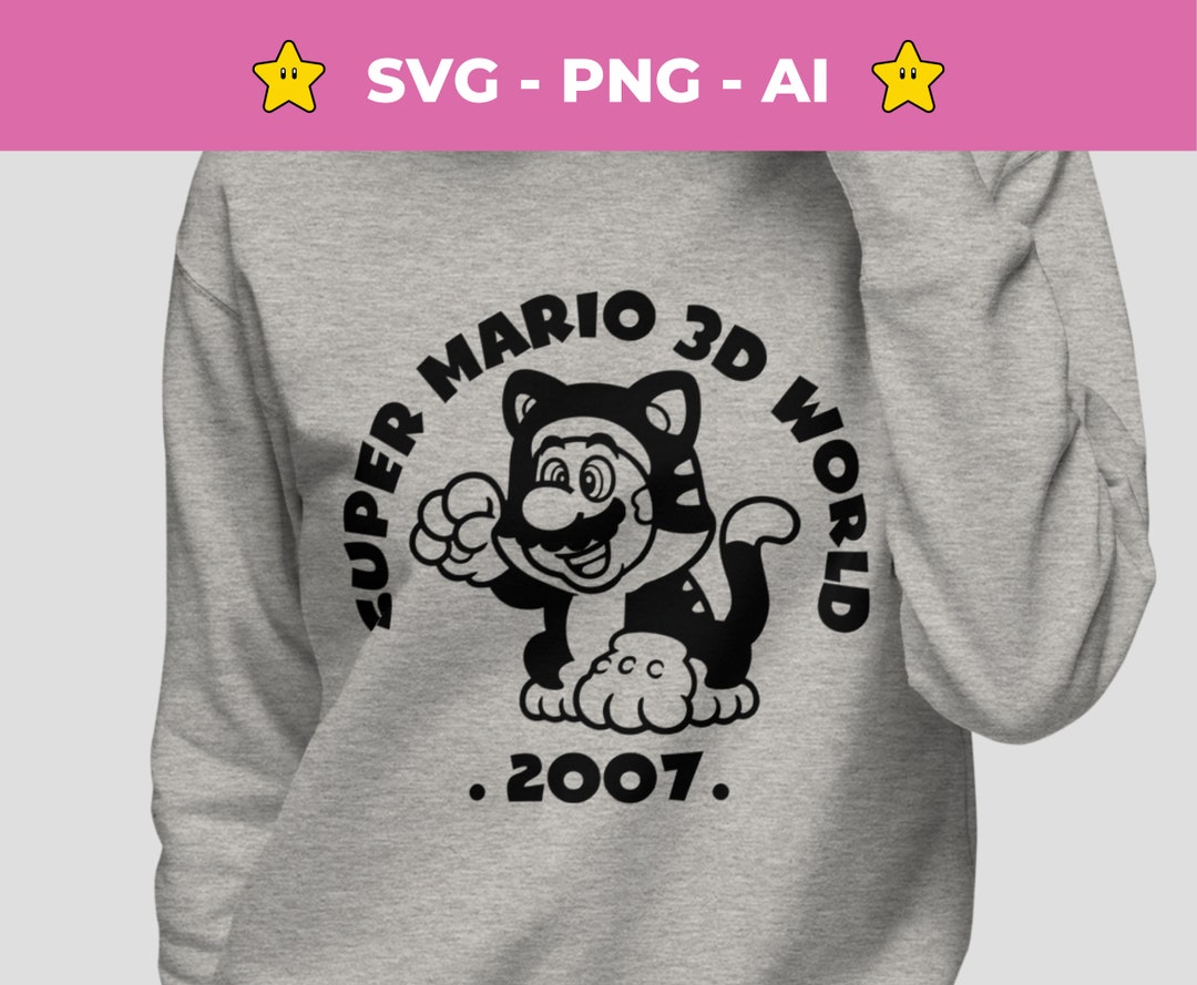 Super Mario World SVG PNG: T Shirt Design, Cricut Cut File (digital ...