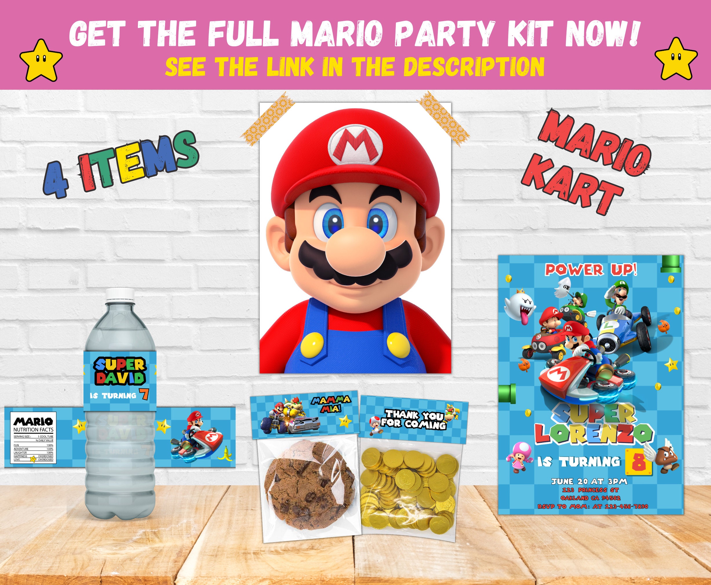 Best Printable Mario Party Treat Bag Label – Birthday Favor Tags ...