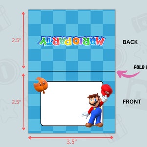 Printable Mario Party Food Label - Editable on Canva - Super Mario Food ...