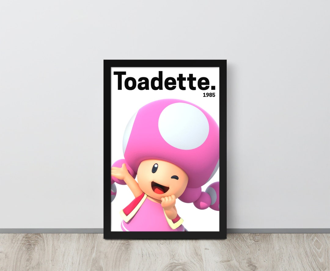 Pink Toadette Printable Poster Super Mario Toadette Wall Art Digital ...