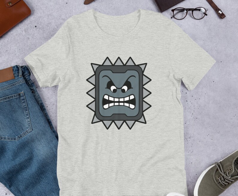 Mario Thwomp Vector Cut File: Stone Face SVG PNG AI (digital Download ...