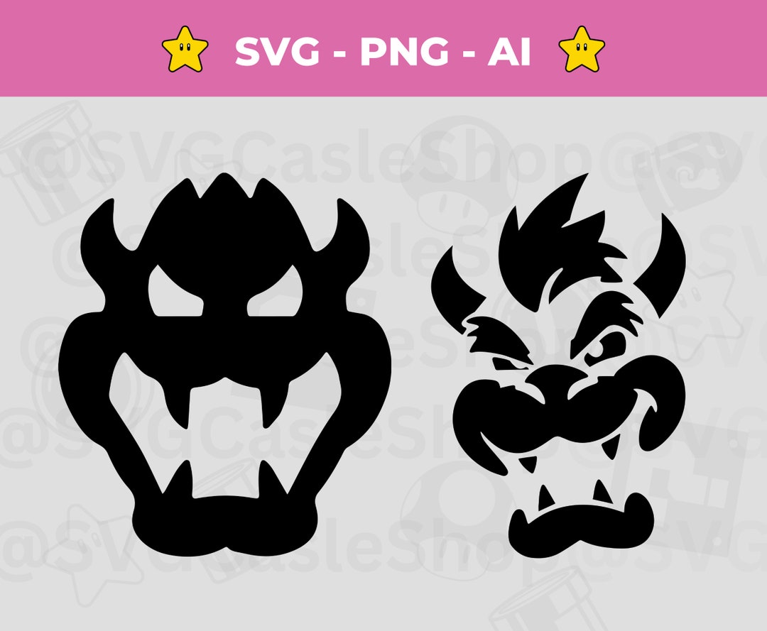 Bowser SVG Cut File - Super Mario Bros - Instant Download - PNG Bowser ...