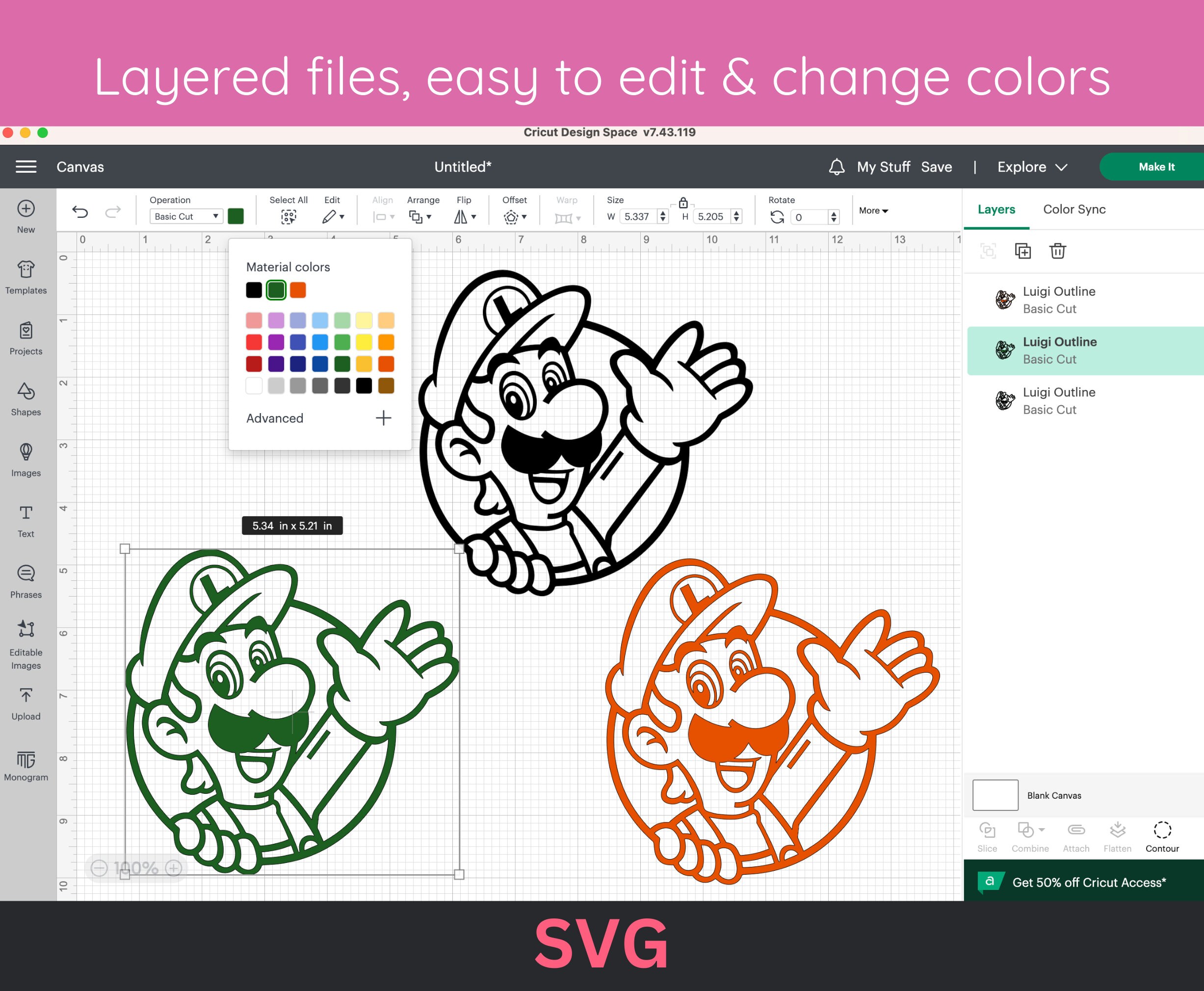 Luigi Outline SVG Perfect for Creative Crafts Super Mario - Etsy Australia