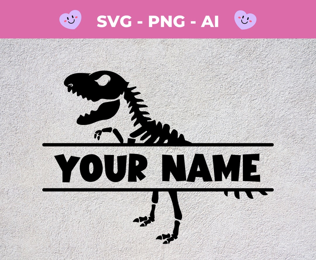 Digital Split Dinosaur SVG, T Shirt Svg Split Monogram PNG ...
