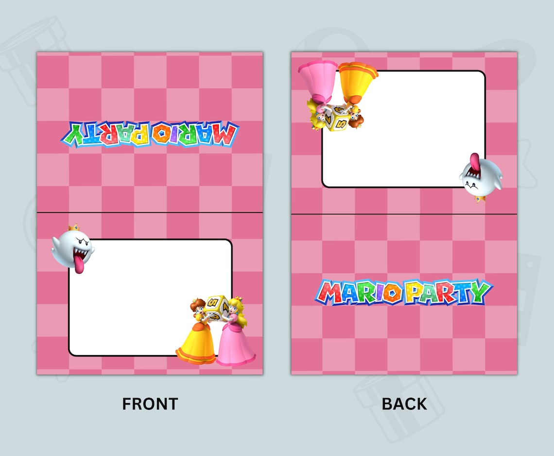 Printable Mario Party Food Label - Editable on Canva - Super Mario Food ...