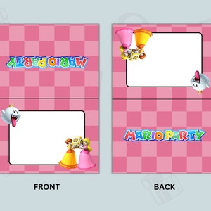 Printable Mario Party Food Label - Editable on Canva - Super Mario Food ...
