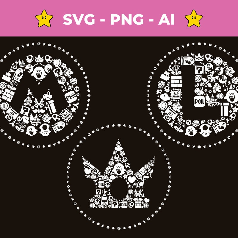 Mario Svg - Etsy