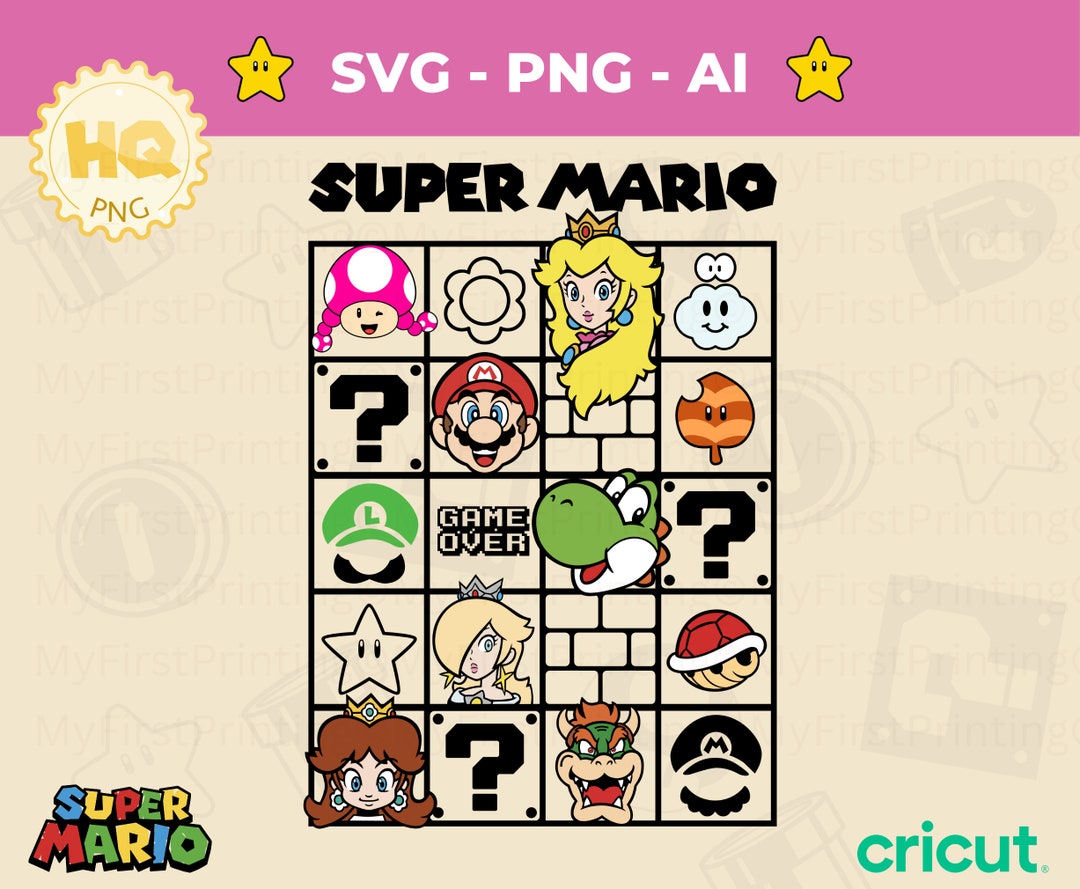 Digital Super Mario Bros Svg Png Design, Mario Brothers Svg Vector ...
