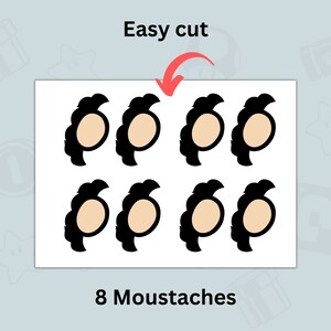 Pin the Moustache on Mario Game Bundle : Birthday Party Activity ...