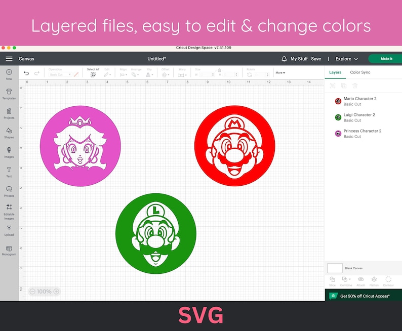 Super Mario Bros SVG Bundle Luigi Princess Peach Super - Etsy
