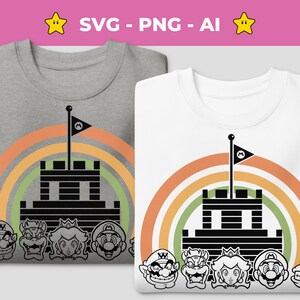 Super Mario SVG PNG, Vektor Cricut Schnitt-Datei, Sofort-Download Mario ...