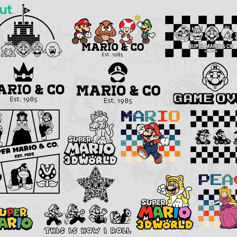 Mario Svg - Etsy