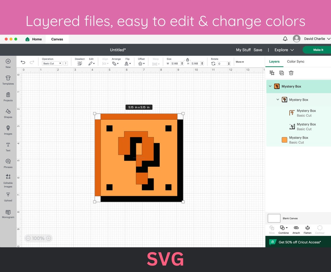 Retro Mario Question Box SVG, Instant Download, Printable Mario Bros ...