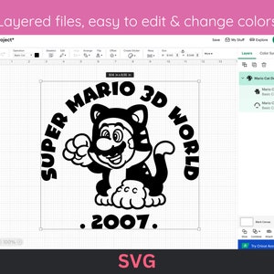 Super Mario World Vektor SVG PNG Schnitt Dateien Cricut & Silhouette ...