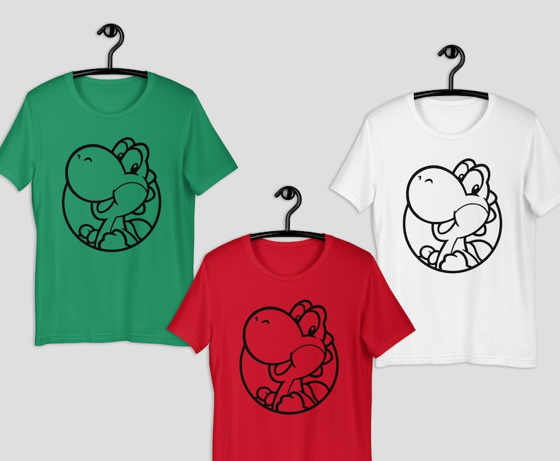 Yoshi SVG PNG Vector Instant Download Layered Files Mario - Etsy