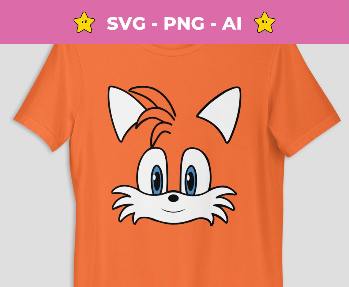 Tails Face Layered SVG: Sonic Game Cut File (digital Download) - Etsy