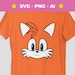 Tails Face Layered SVG: Sonic Game Cut File (digital Download) - Etsy