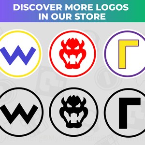 Super Mario Character Faces SVG: Mario, Luigi, Peach, Rosalina (digital ...