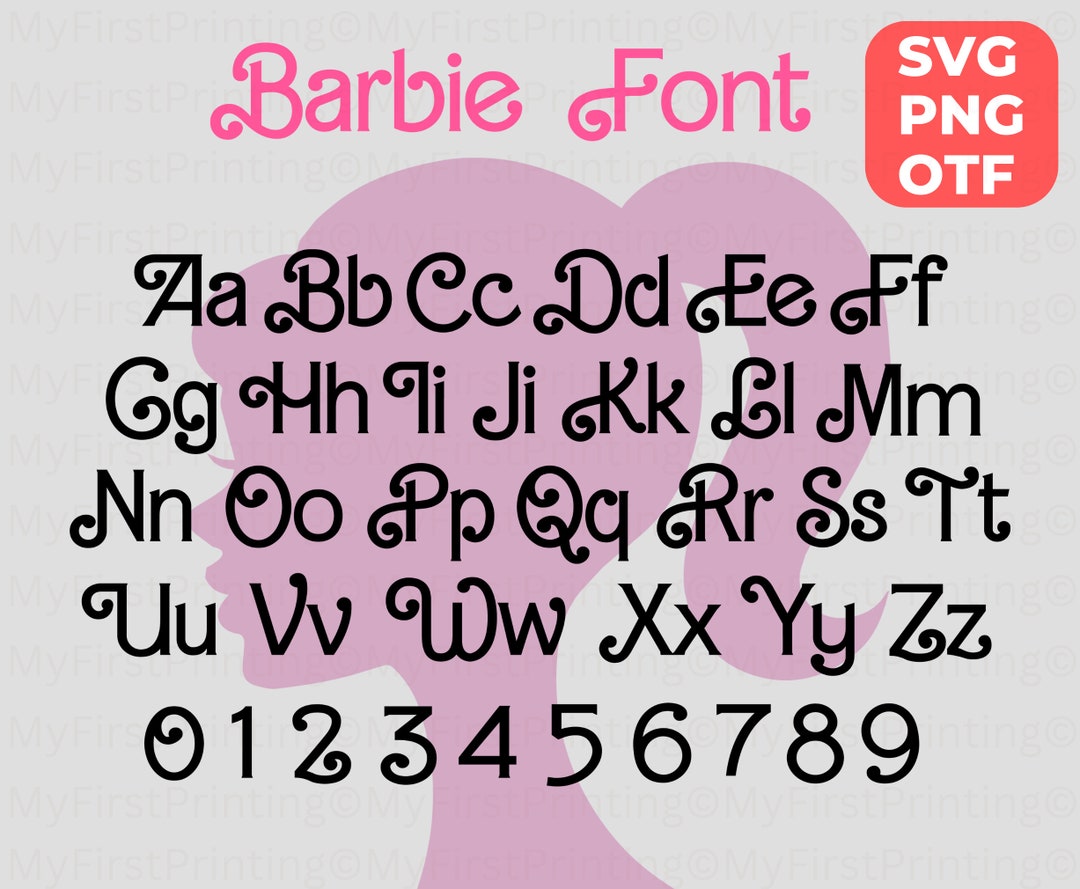 Retro Barbi Font Letters Svg, Cricut Cut File, Doll Letters, Digital ...