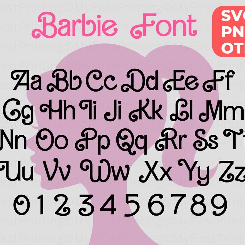 Barbie Font - Etsy