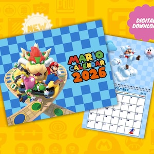 2026 Super Mario Printable Calendar - Etsy