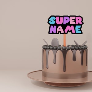 Custom Mario Font Name Logo: Birthday Party SVG, PNG (digital Download ...