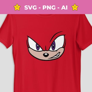 Knuckles Face Layered SVG - Craft Sonic-inspired Masterpieces - Sonic ...