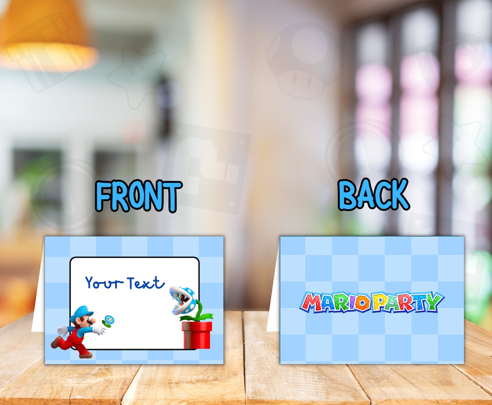 Printable Mario Party Food Label - Editable on Canva - Super Mario Food ...