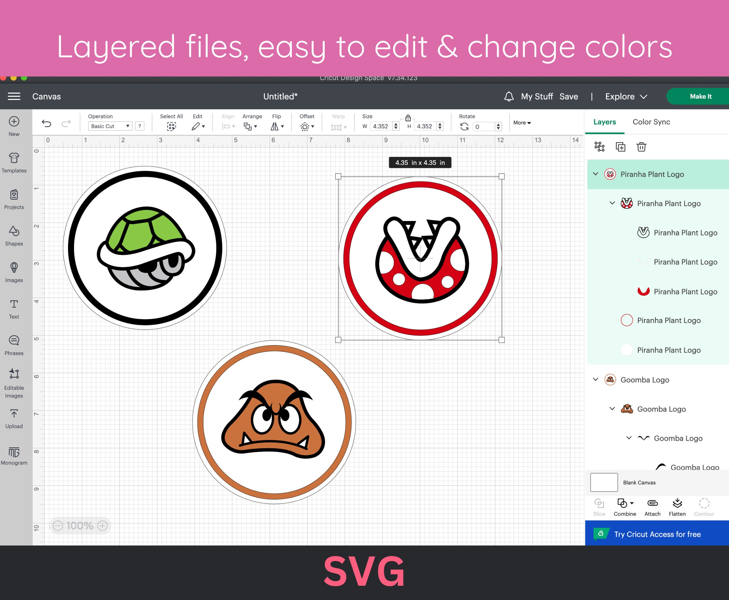 Super Mario Enemies SVG: Goomba & Koopa Shells (digital Download) - Etsy