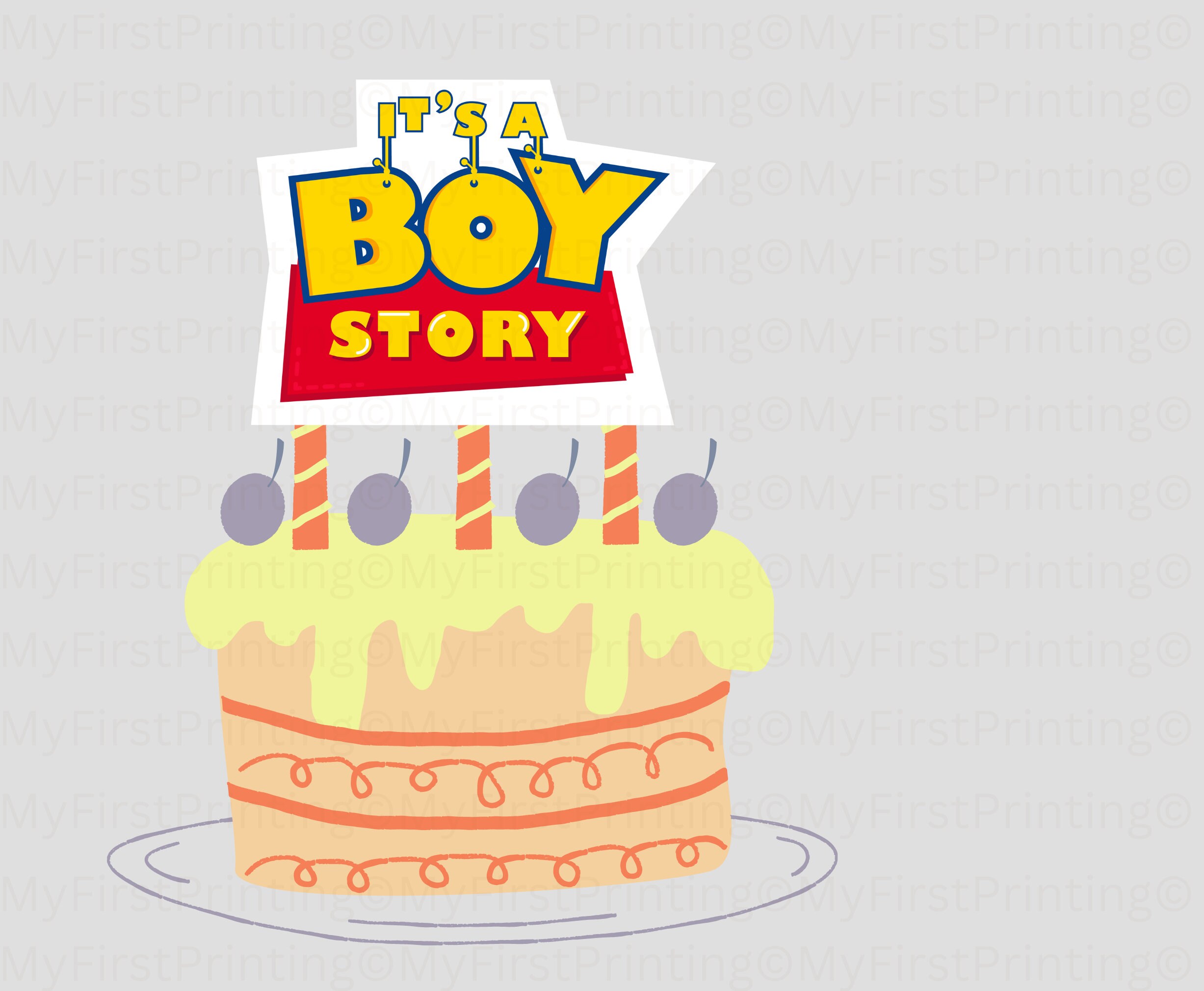 It's a Boy Story Baby Boy Toy Story Logo Baby Shower - Etsy