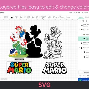 Super Mario SVG Bundle - Digital Mario Character Piranha Plant Png ...